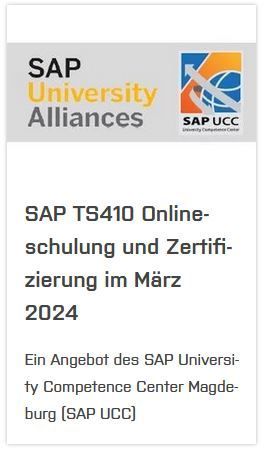 Lehrangebot zu SAP(R)