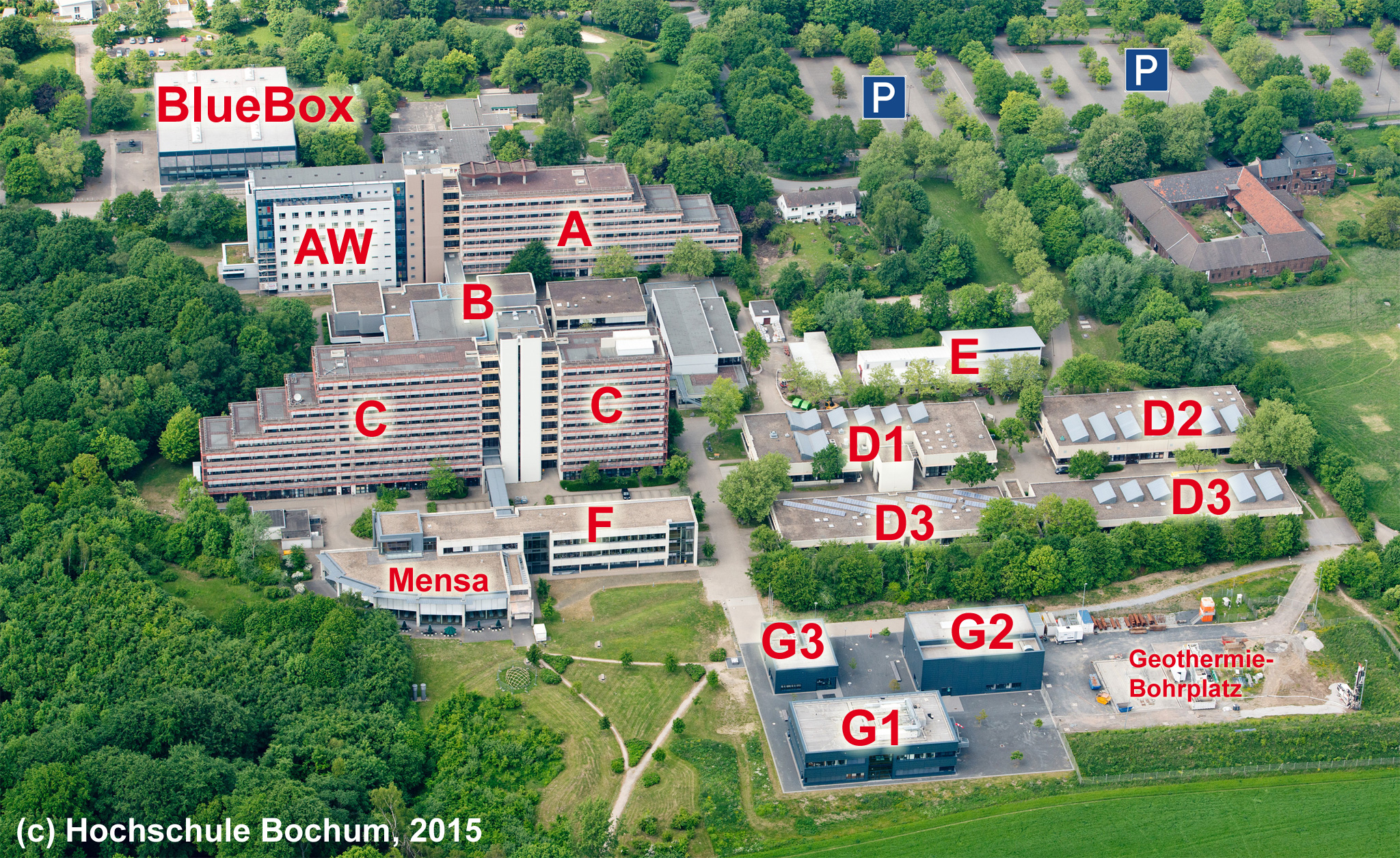 Anfahrten & Gebäude: Hochschule Bochum